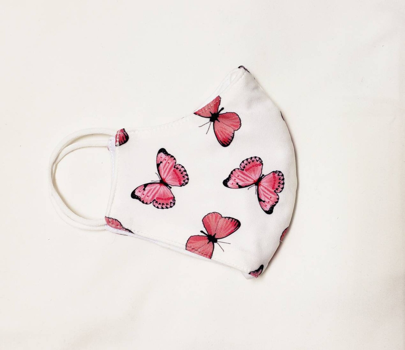 Child Pink Butterfly Face Mask / Fits Toddlers and Children / - Etsy