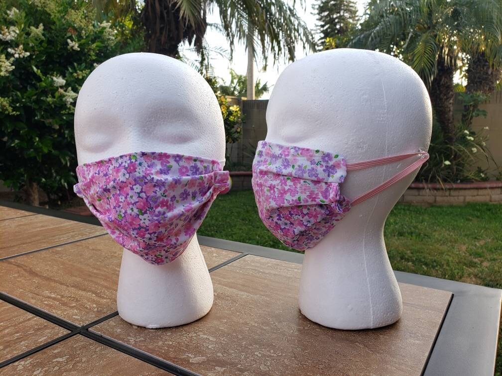 Floral Face Mask / Flower Face Mask / 100% Cotton / Reusable | Etsy