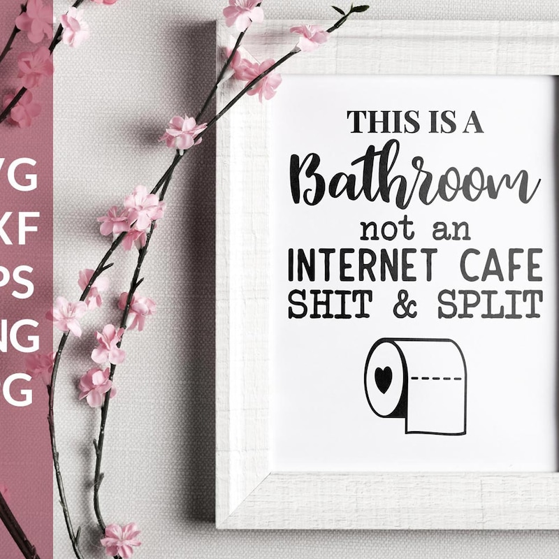 Shit Bathroom Sign - Etsy