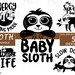 Sloth SVG Bundle Sloth Animal Sloth Monogram Svg Sloth Svg - Etsy
