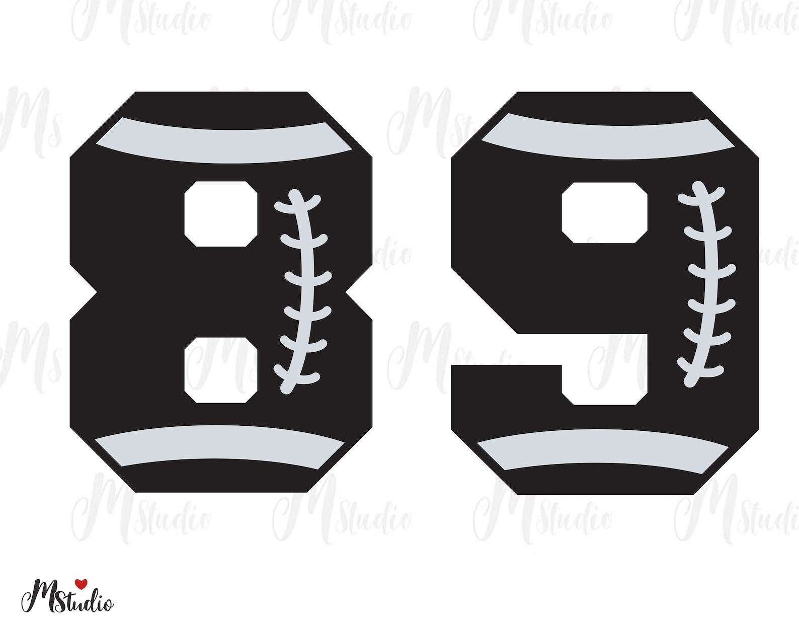 Football Player Numbers Svg Bundle, Football Svg, Football Number Font ...