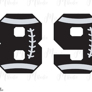 Football Player Numbers Svg Bundle, Football Svg, Football Number Font ...