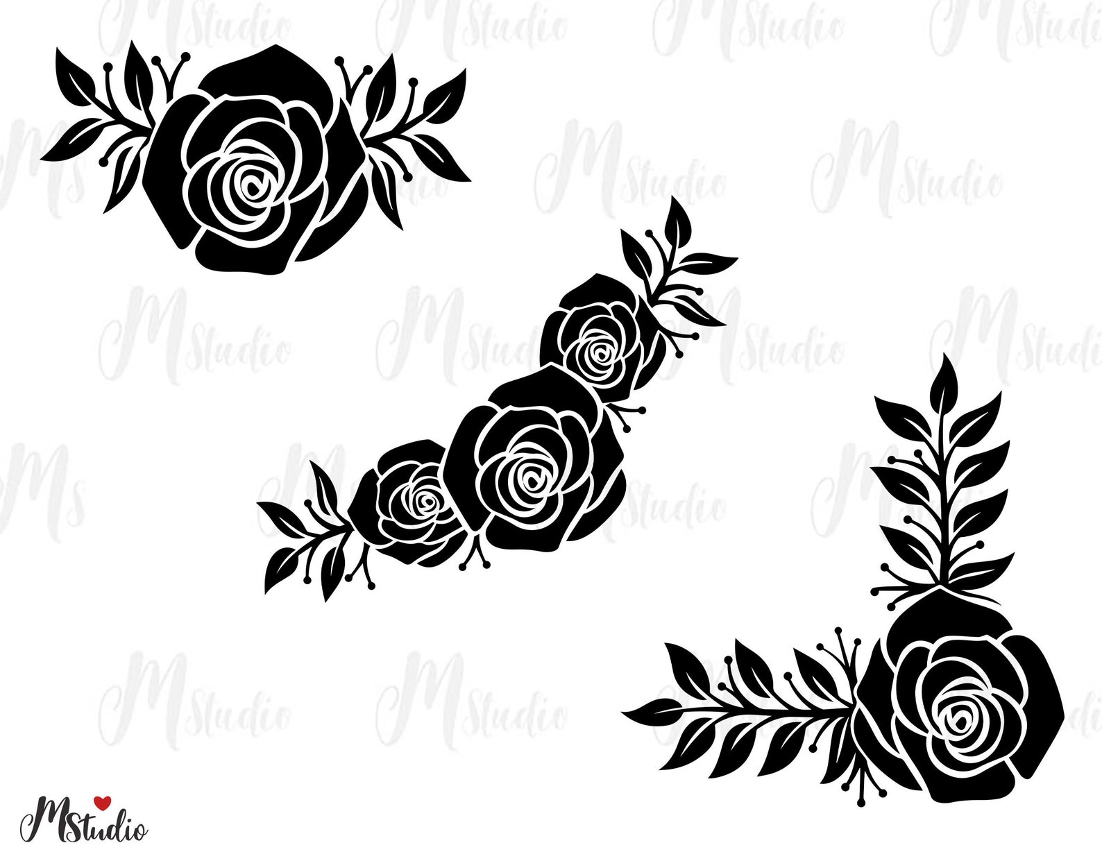 Floral Svg Flower Border Svg File Floral Svg Bundle Flowers - Etsy