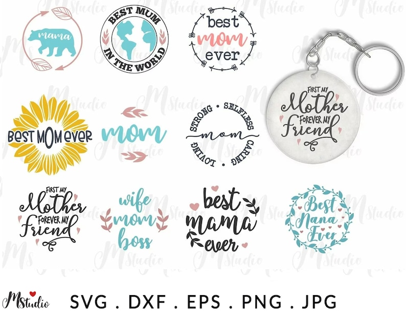 Keychain Svg Bundle, Circle Patterns Svg, Key Ring Pattern, Keychain ...