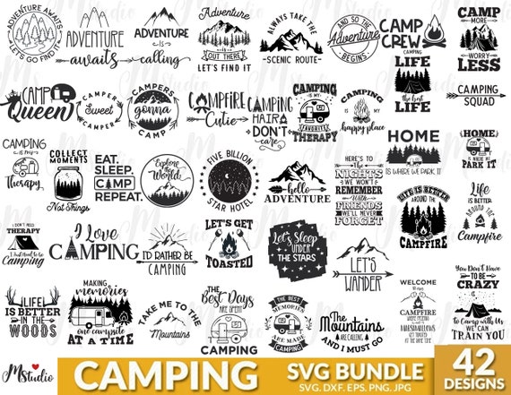 Camping SVG Bundle 42 Camping Svg Camper Svg Camp Life Svg | Etsy