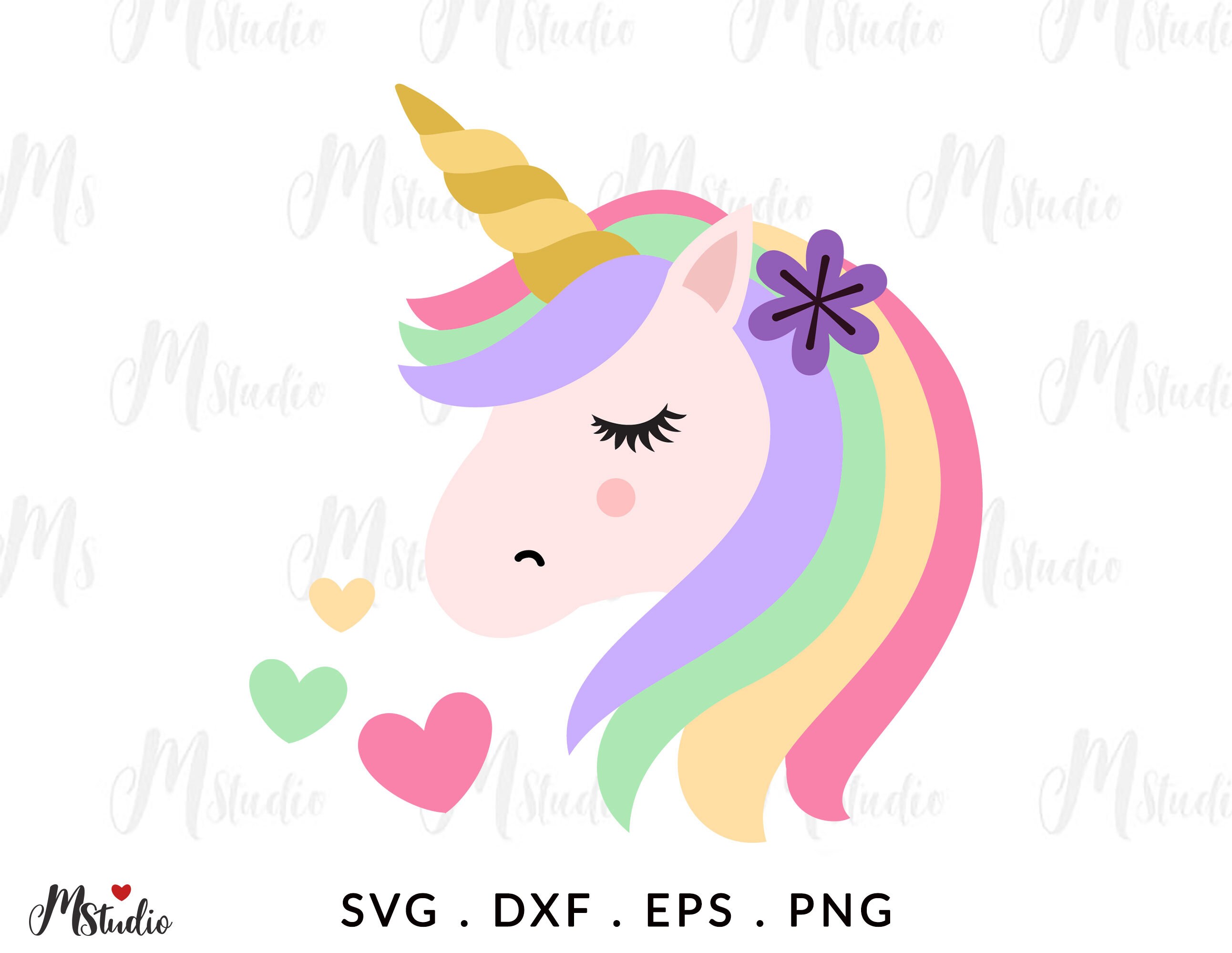 Unicornio svg cabeza de unicornio svg pestañas de unicornio - Etsy México