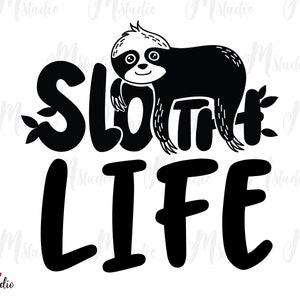 Sloth SVG Bundle, Sloth Animal, Sloth Monogram Svg, Sloth Svg Sloth ...