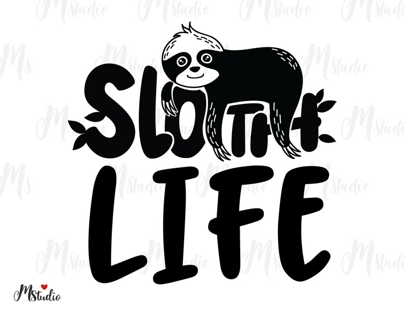 Sloth SVG Bundle Sloth Animal Sloth Monogram Svg Sloth Svg | Etsy