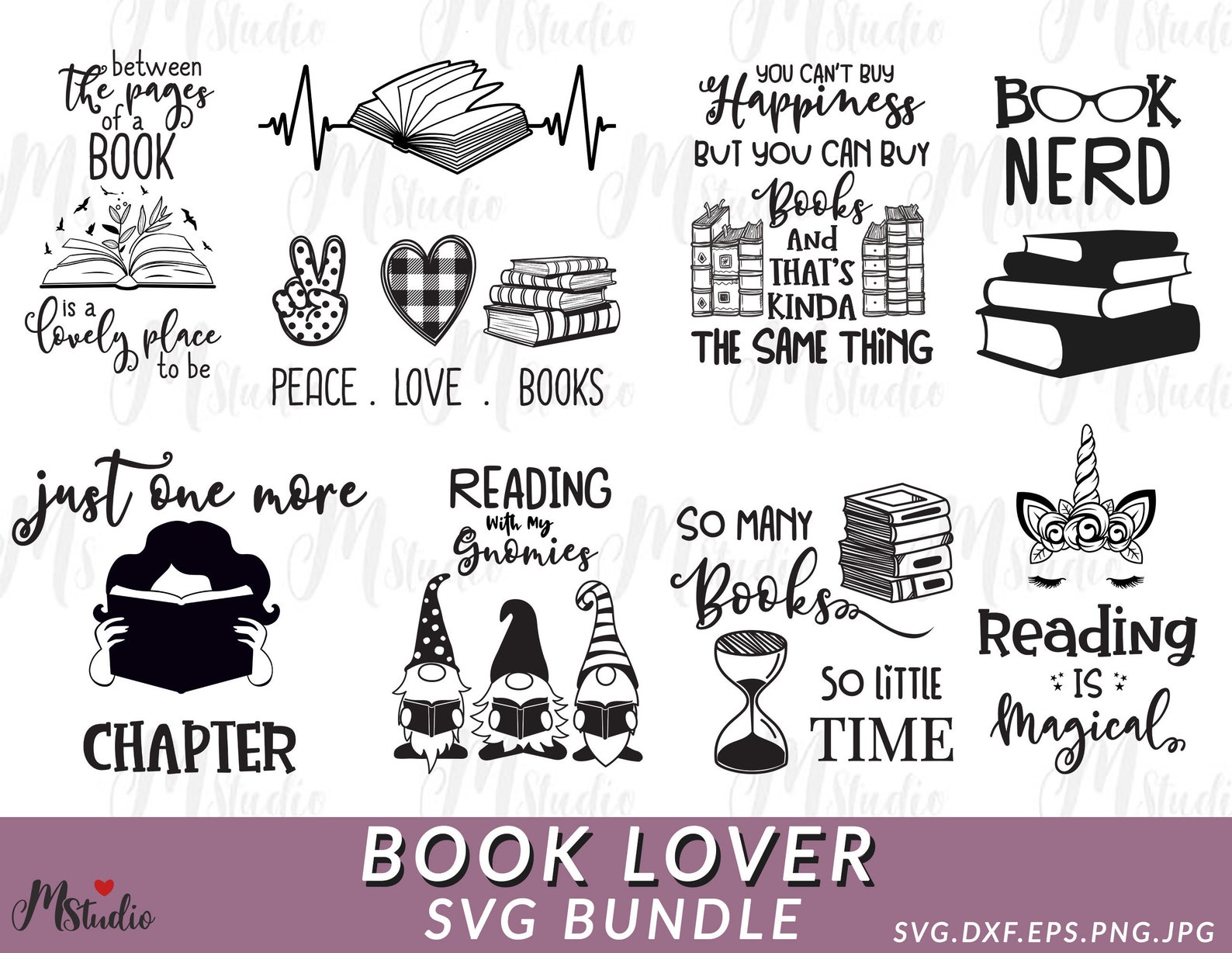 Reading SVG Bundle Book Lover Svg Bundle Book Svg Books SVG - Etsy