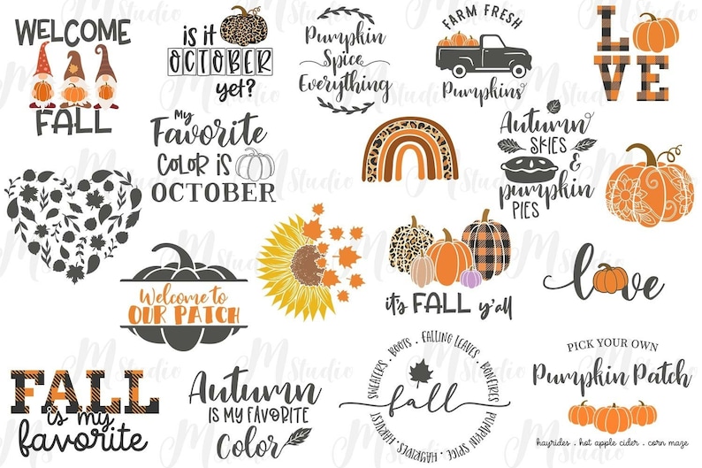 Fall Svg Happy Fall Svg Fall Svg Bundle Autumn Svg Bundle - Etsy