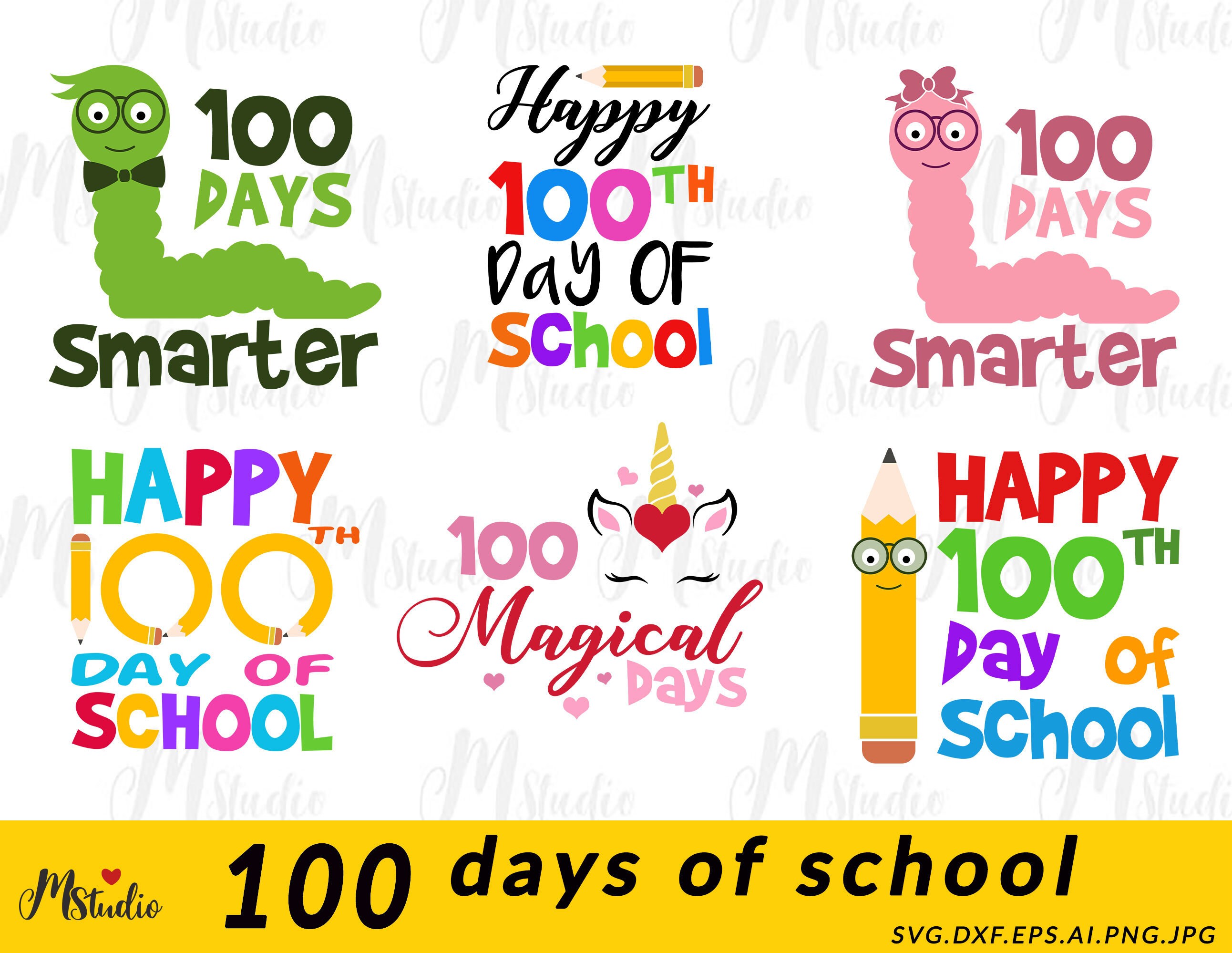 100 Days of School Svg Bundle 100 Magical Days School SVG | Etsy