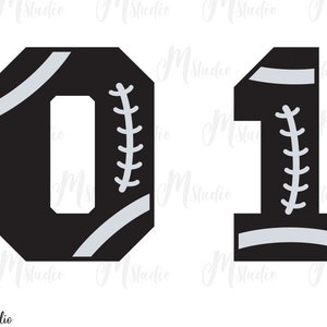 Football Player Numbers Svg Bundle, Football Svg, Football Number Font ...