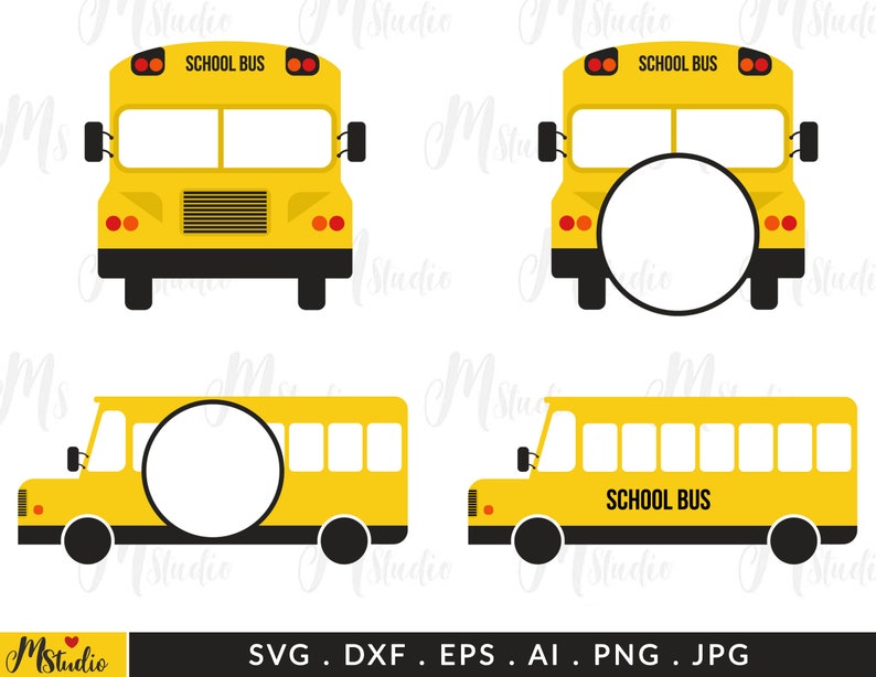 School Bus Svg Back to School Svg School Svg Monogram Svg | Etsy