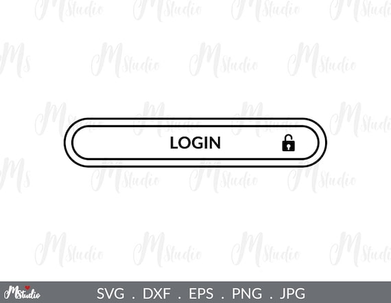Login Button Svg Login Button Cut Files Computer Svg Laptop - Etsy India