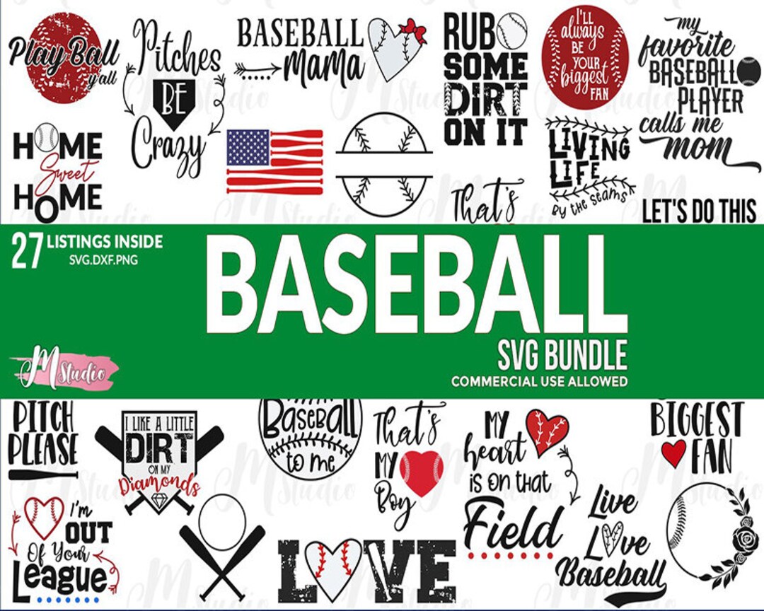 Baseball Svg Bundle, Baseball Svg, Baseball Clipat, Baseball Design. - Etsy