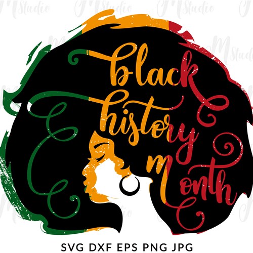 Black History Month Svg Black Lives Matter Afro Girl Black Etsy