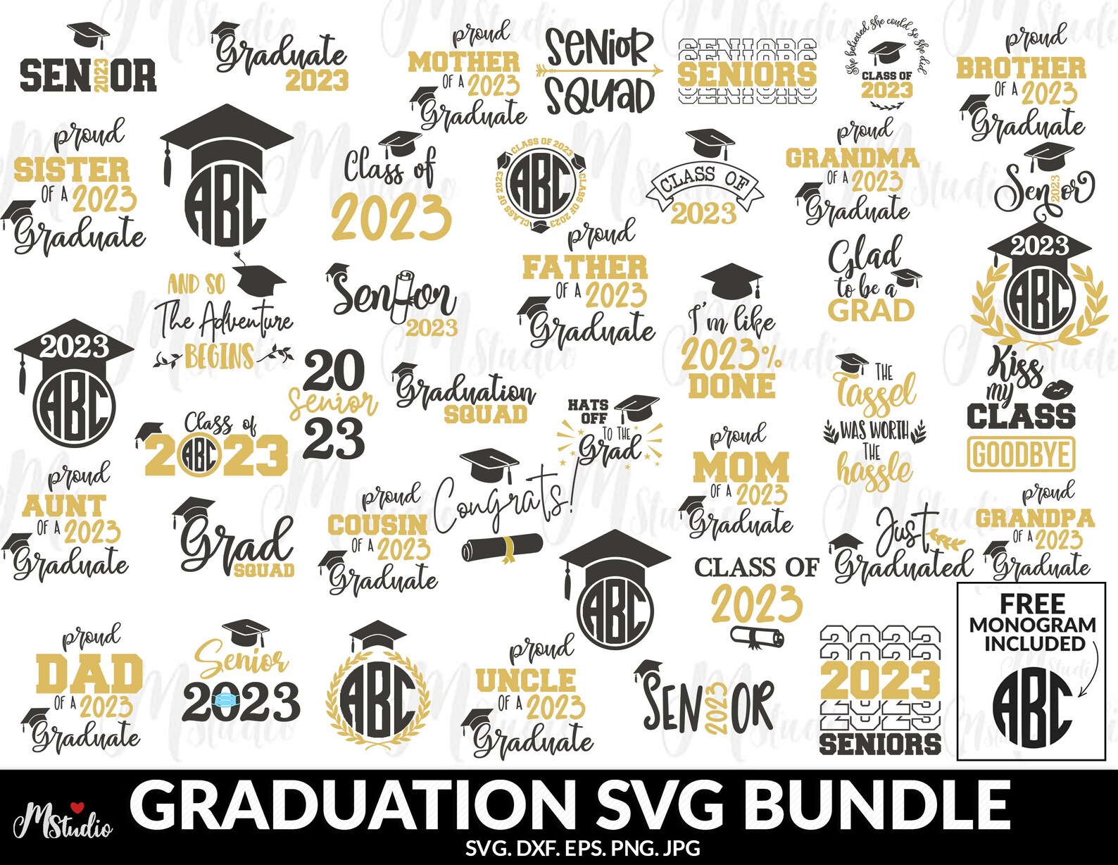 Graduation SVG Bundle, Class of 2023 SVG, Senior 2023 SVG, Graduation ...