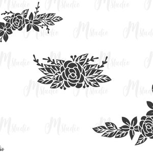 Flower Svg Bundle, Flower Spray Svg, Sign Svg, Floral Decoration ...