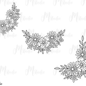 Flower Svg Bundle, Flower Spray Svg, Sign Svg, Floral Decoration ...