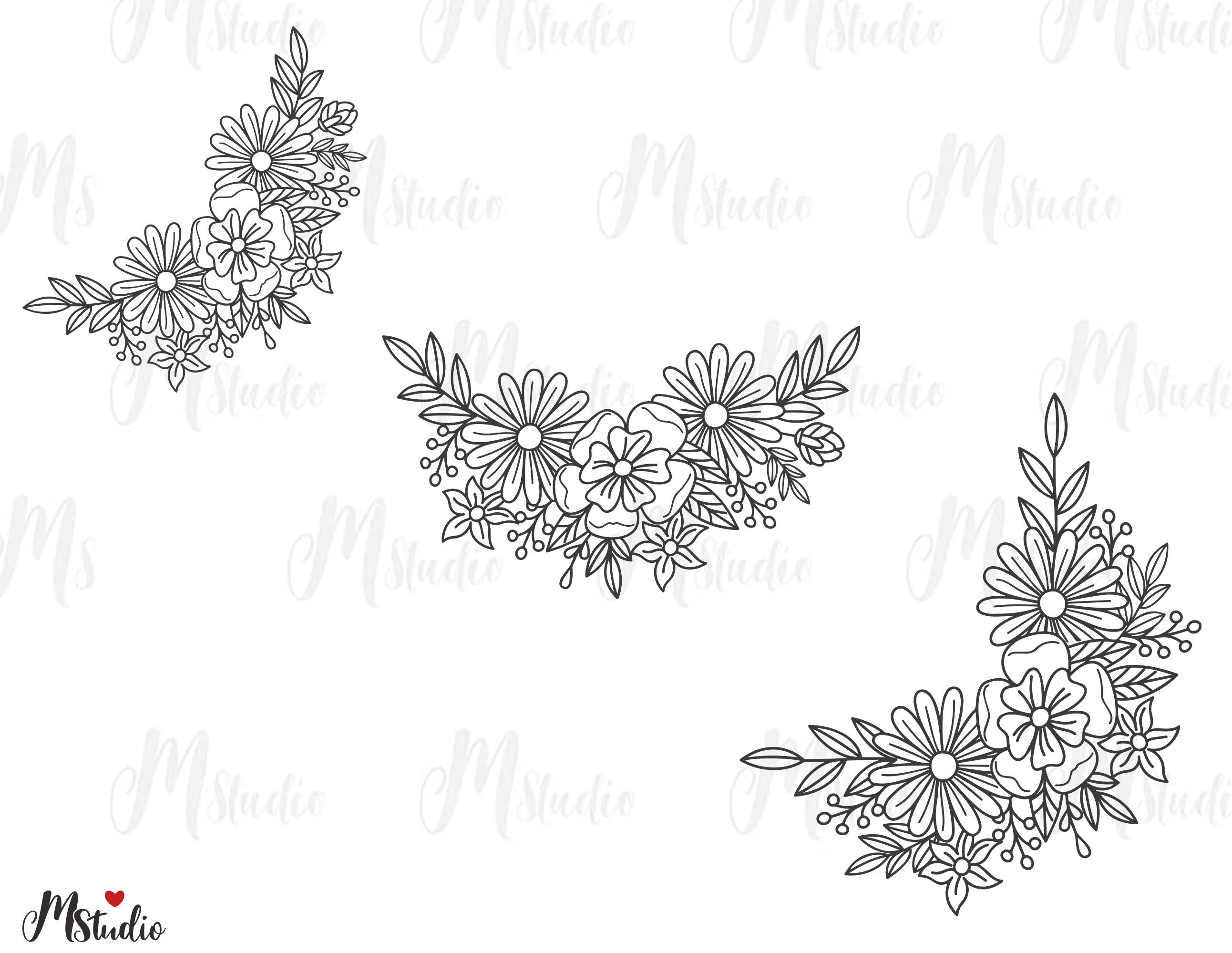 Flower Svg Bundle Flower Spray Svg Sign Svg Floral - Etsy Canada