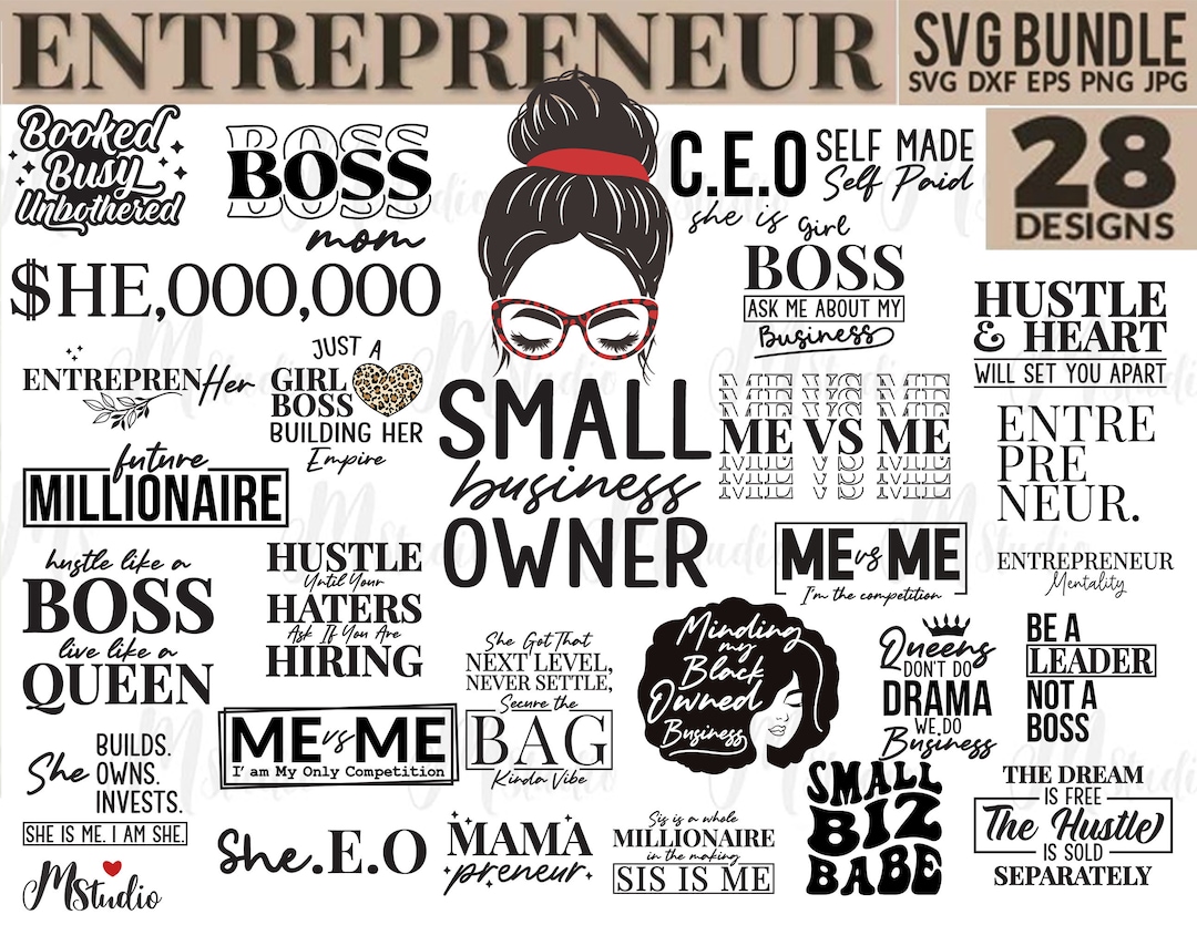 Entrepreneur Svg Bundle, Motivational Svg Bundle, Funny Quotes ...