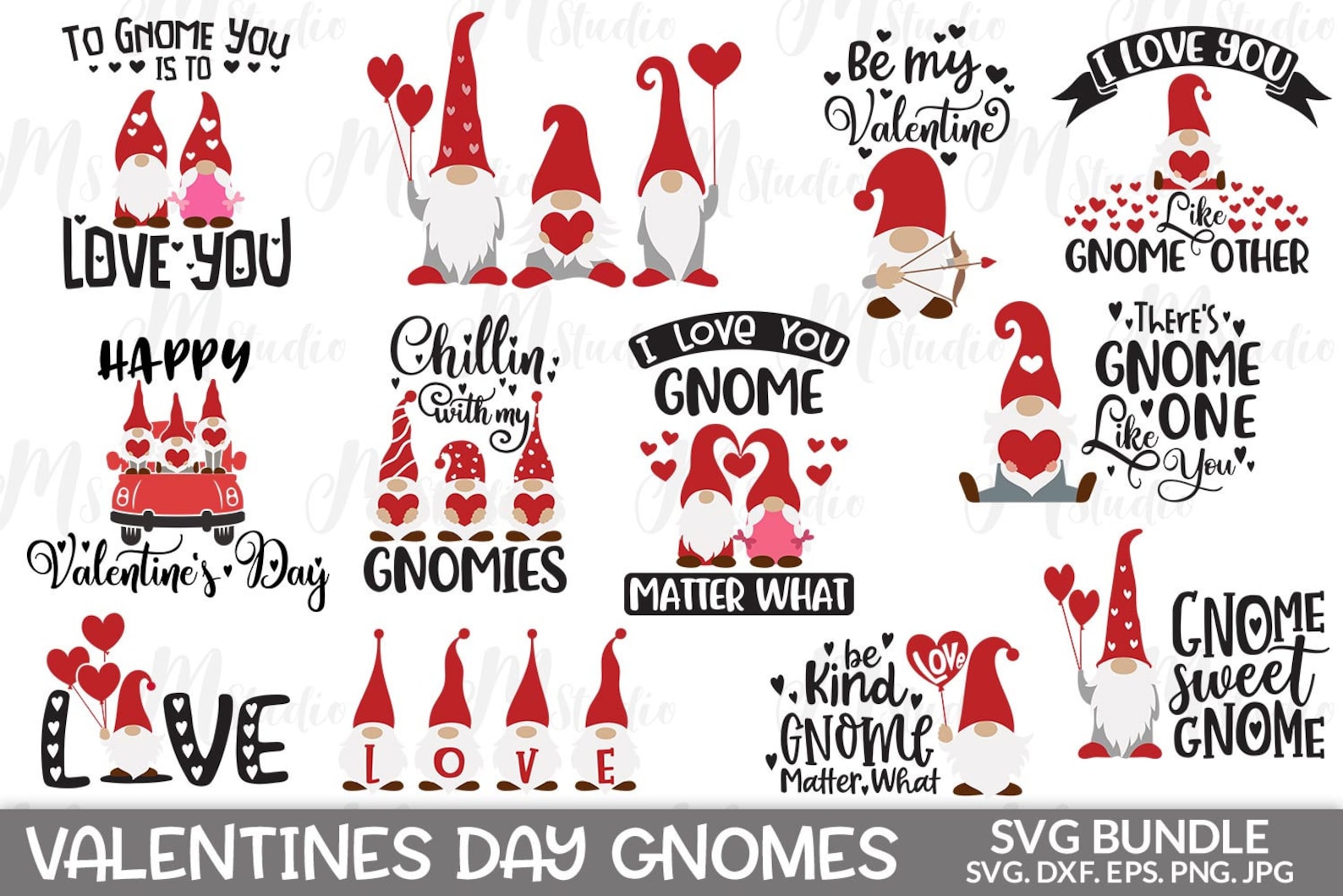 Valentine Day Gnomes SVG Valentine Gnome SVG Love SVG Svg - Etsy