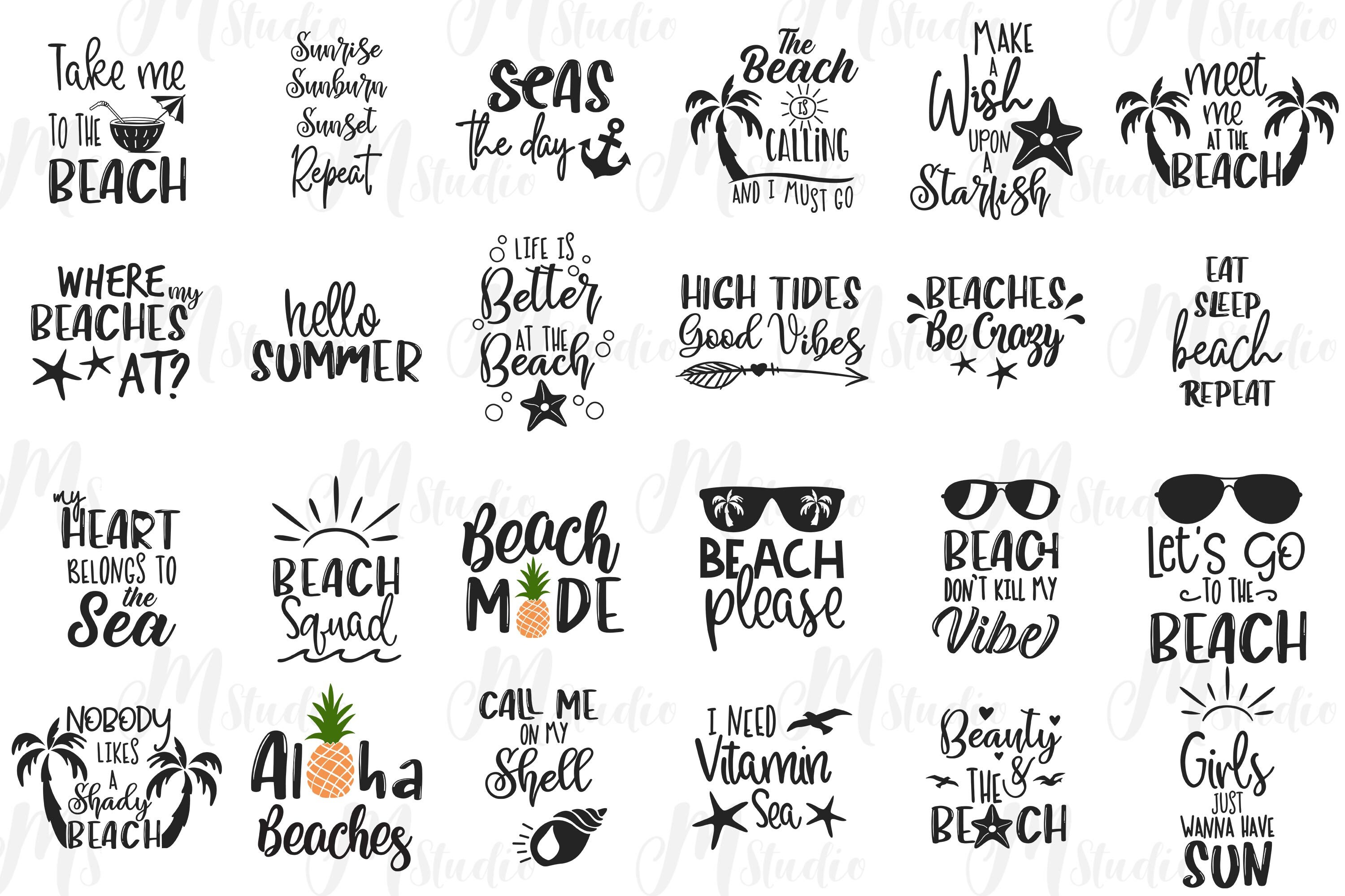 Summer Bundle SVG, Beach Svg, Mermaid Svg, Summer Quotes Svg - Etsy