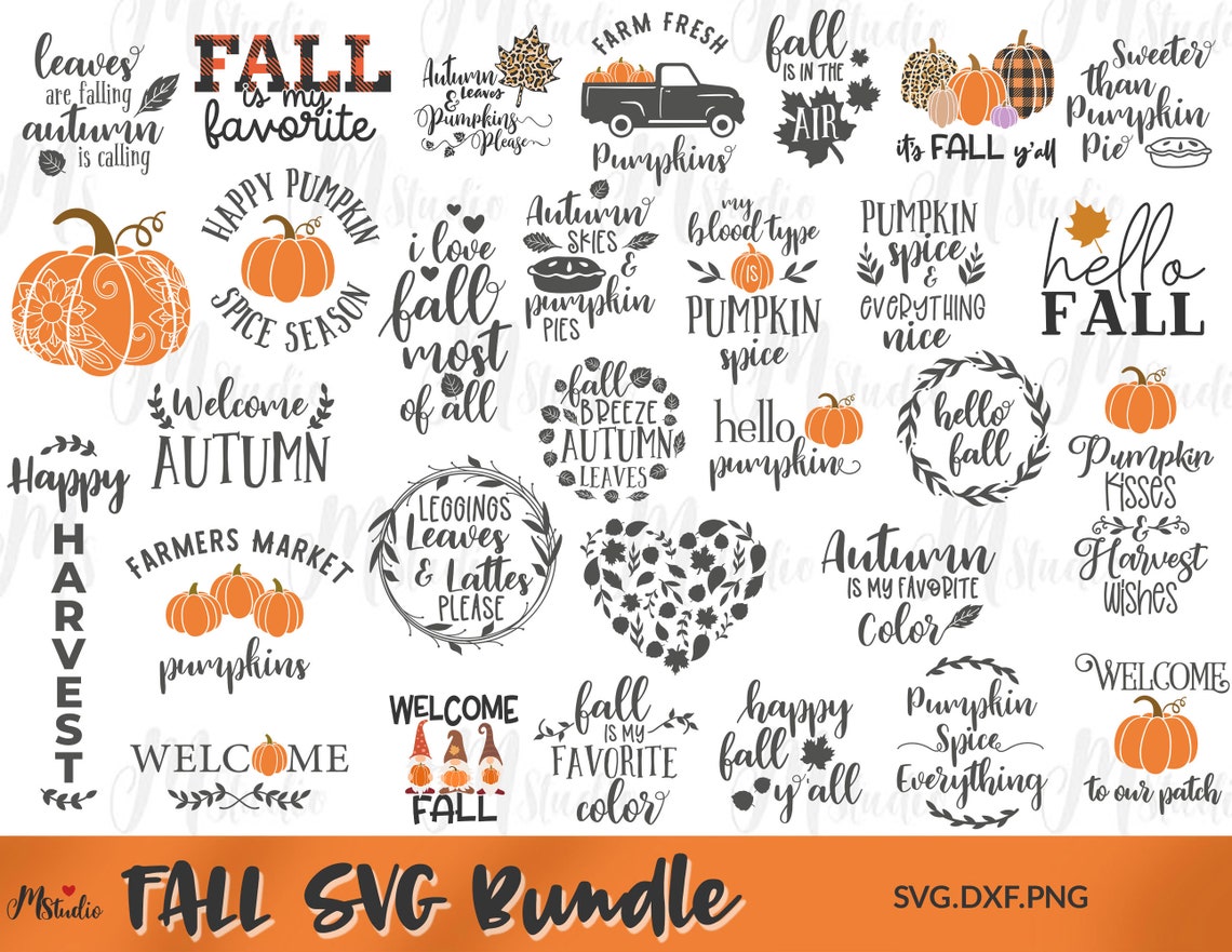 Fall Svg Happy Fall Svgfall Svg Bundle Autumn Svg Bundle.. - Etsy