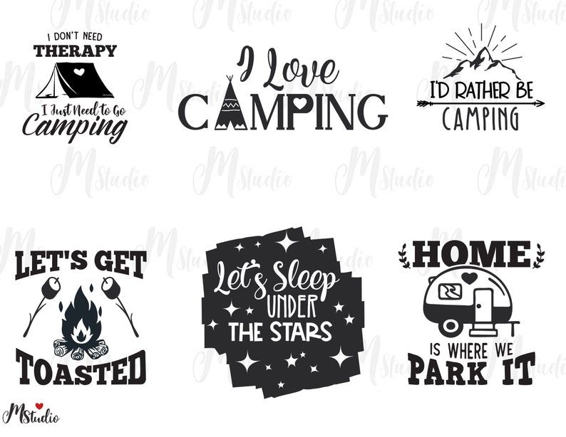 Camping SVG Bundle 42 Camping Svg Camper Svg Camp Life Svg - Etsy