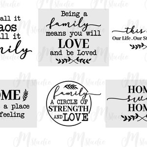 Family Sign Svg Bundle, Funny Cut Files, Home Decoration Pack - Etsy