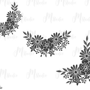 Flower Svg Bundle, Flower Spray Svg, Sign Svg, Floral Decoration ...