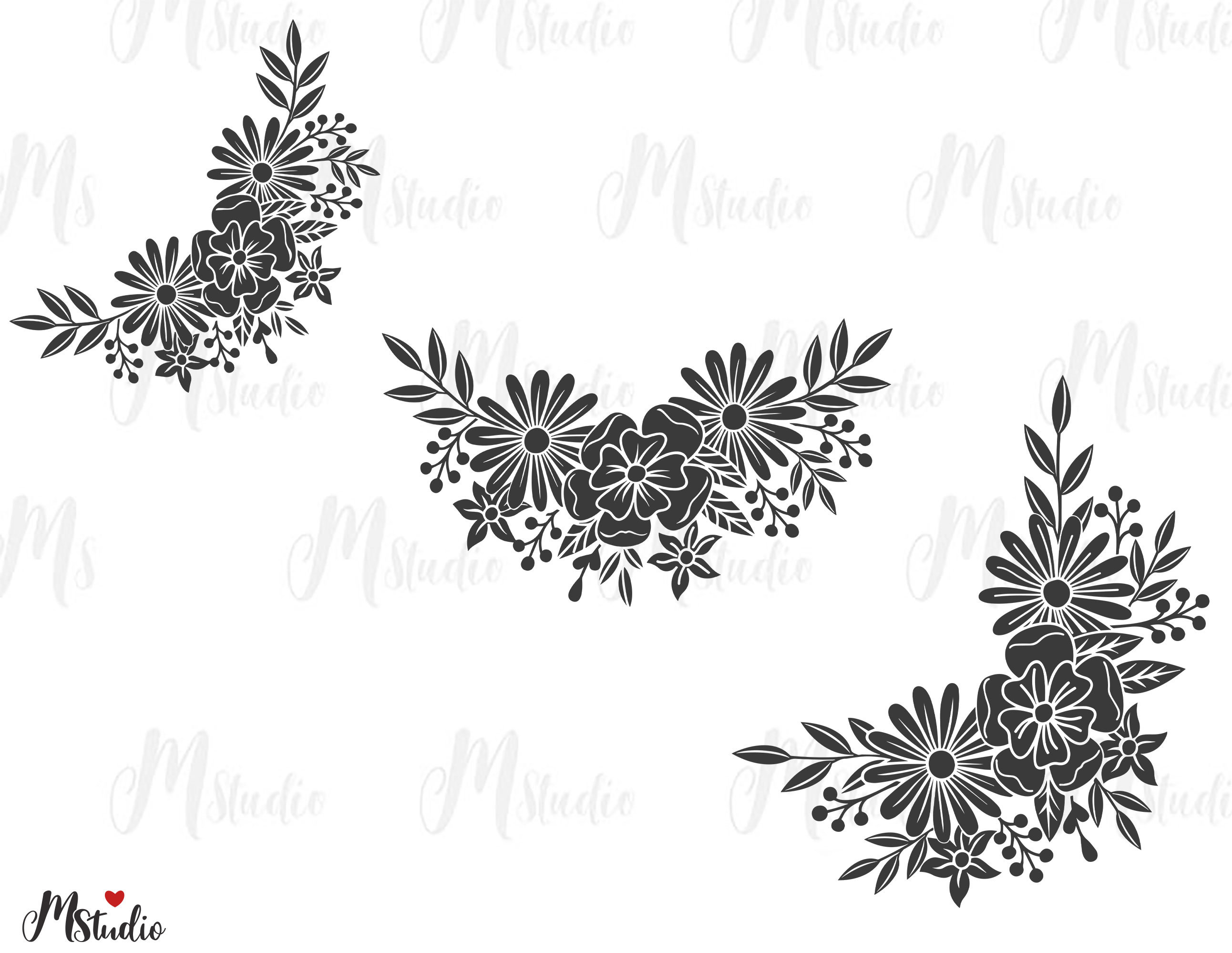 Flower Svg Bundle Flower Spray Svg Sign Svg Floral - Etsy Canada
