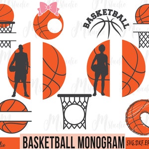 Basketball Monograms Svg, Cut File, Basketball Svg, Basketball Ball SVG ...
