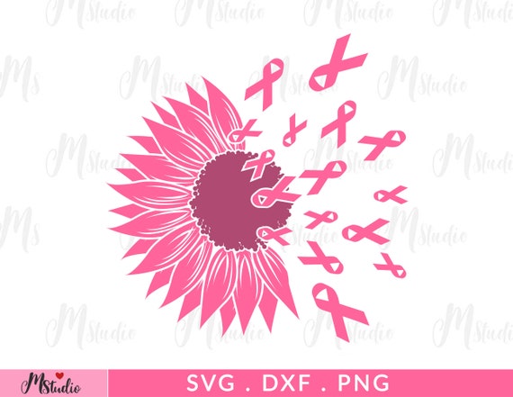 Ribbon Feather and Birds Svg Strong Woman Svg Breast Cancer - Etsy