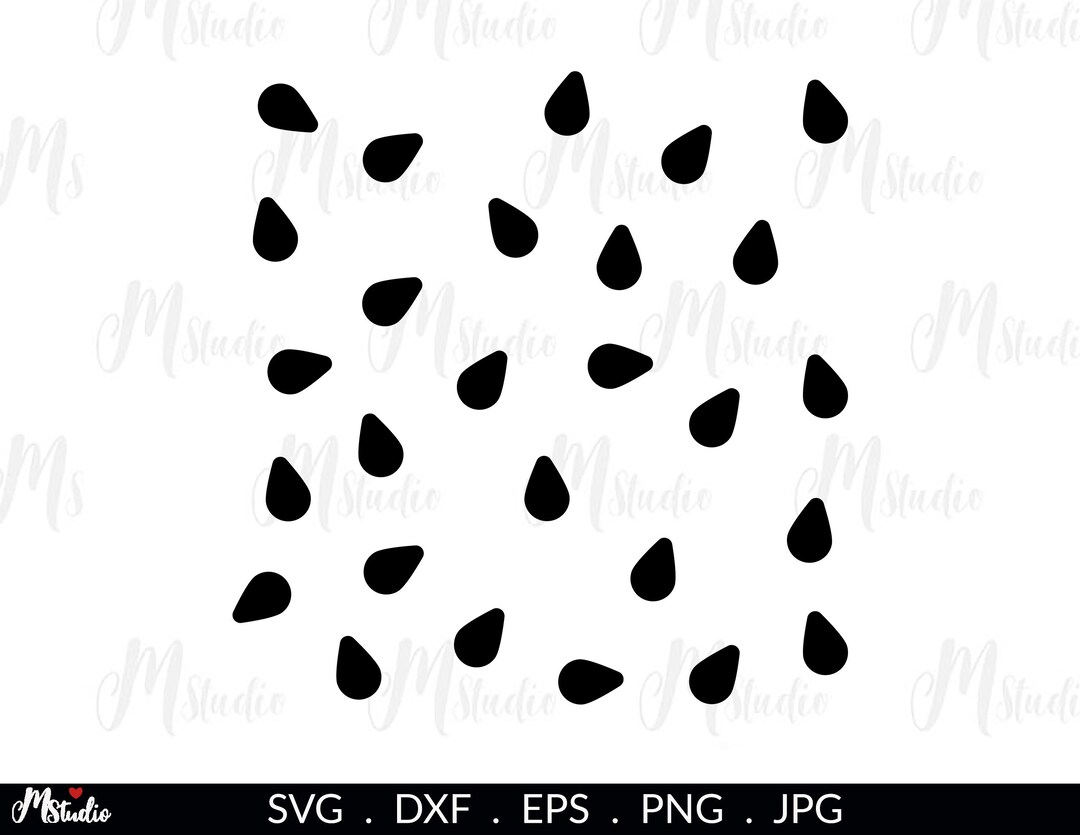 Watermelon Seeds SVG, Watermelon Clipart, Kawaii Fruit SVG Cut Files ...