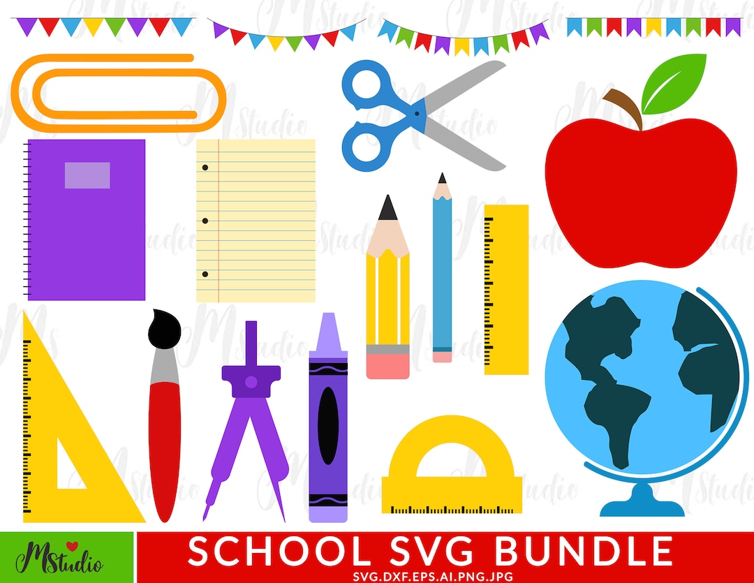 Back to School SVG Bundle, Teacher Svg, Monogram Svg, School Bus Svg ...