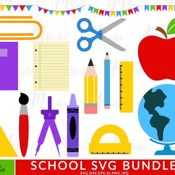 School Supply Svg - Etsy