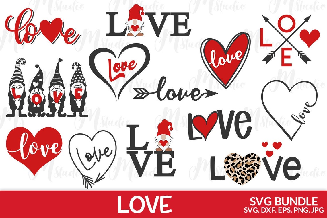 Love Svg Bundle Valentines Day Svg Love Valentines Svg | Etsy