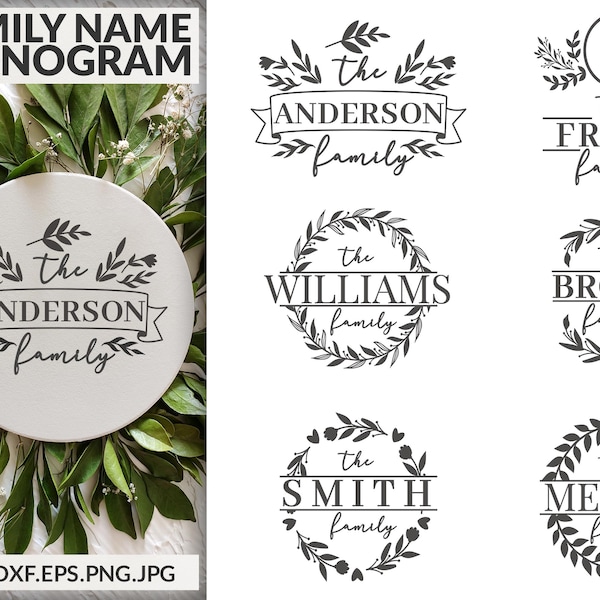 Family Monogram - Etsy