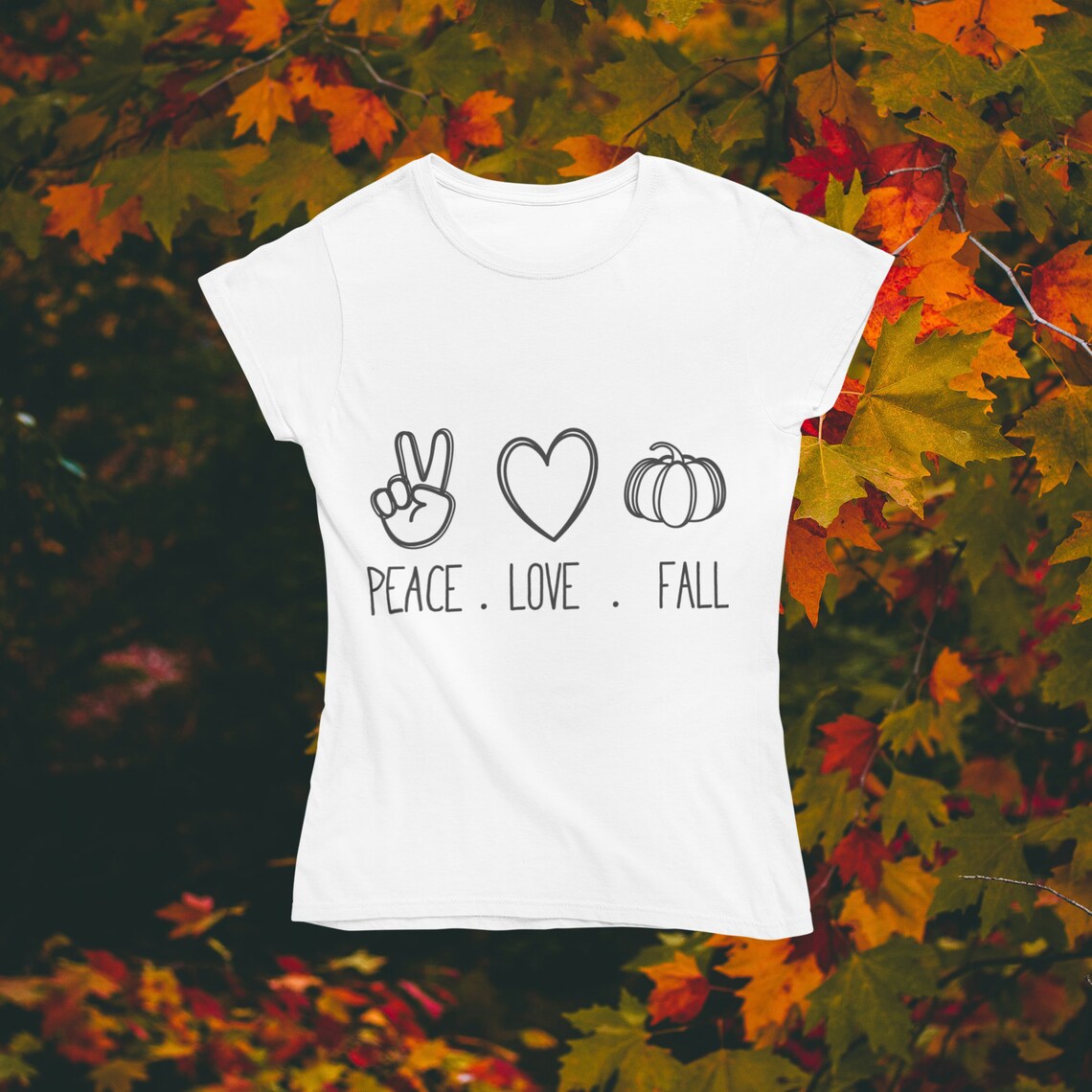 Peace Love Fall SVG File Fall Svg Peace Sign SVG Cut Files | Etsy
