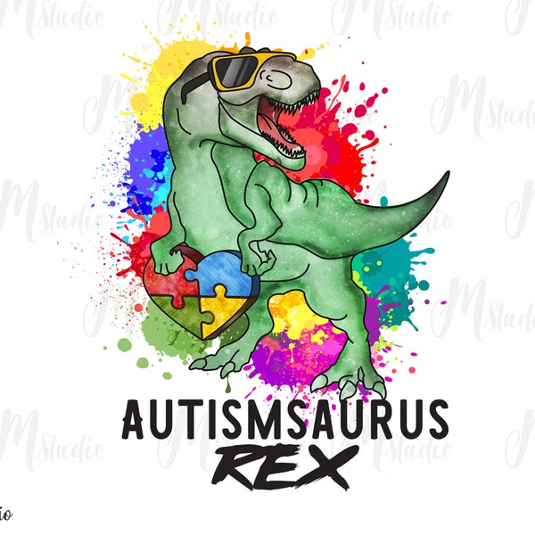 Dinosaur Autism Awareness Svg - Etsy