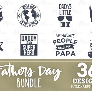 Fathers Day SVG Bundle, Fathers Day SVG, Best Dad, Fanny Fathers Day ...