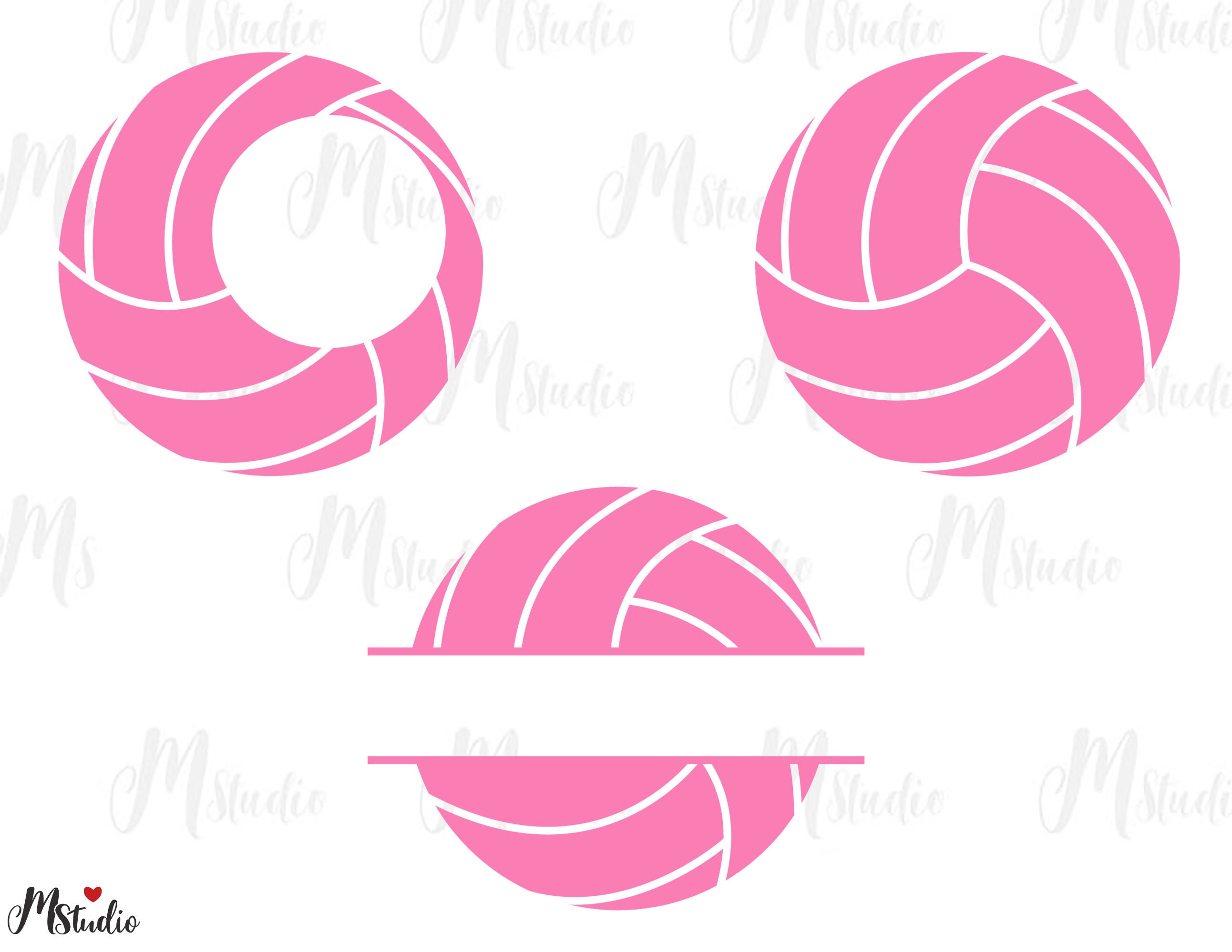 Volleyball Monogram Svg, Split Volleyball, Volleyball Girl, Love ...