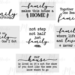 Family Sign Svg Bundle, Funny Cut Files, Home Decoration Pack - Etsy