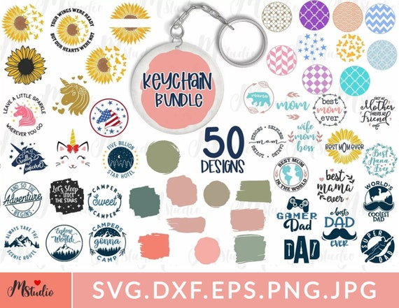 Keychain Svg Bundle Circle Patterns Svg Key Ring Pattern - Etsy
