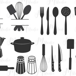 Kitchen SVG Bundle, Baking Svg, Cooking Svg, Chef Svg, Hand Lettered ...