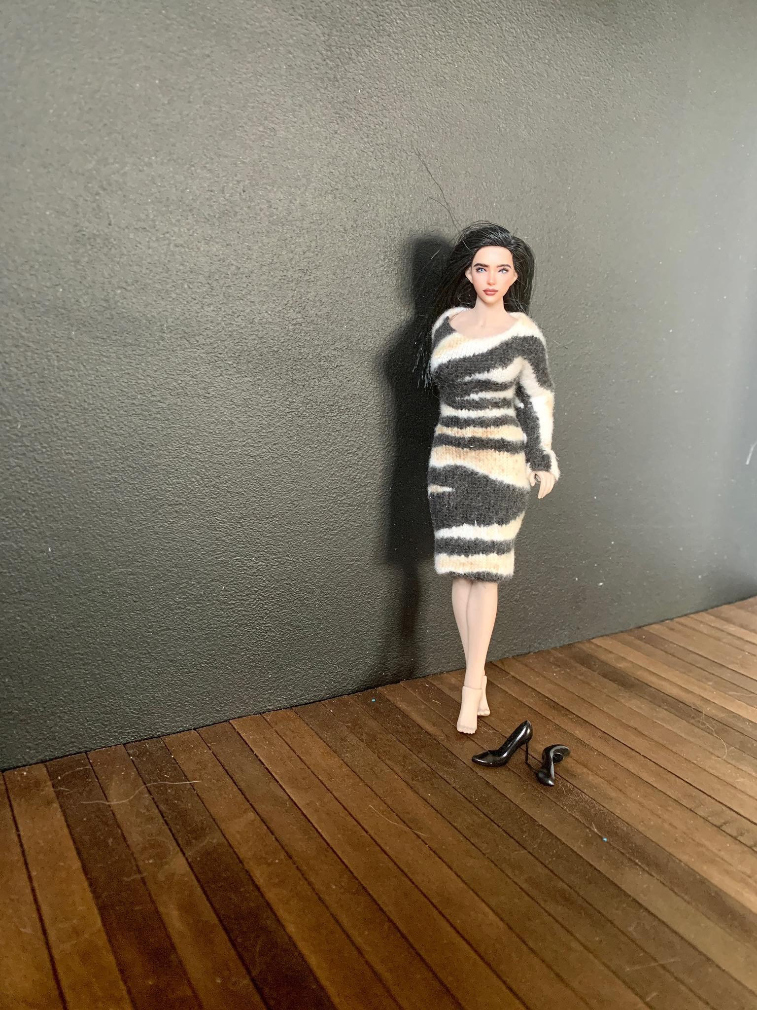 ANIMAL PATTERN DRESS for 1 Inch Scale Doll Miniatures 112 - Etsy