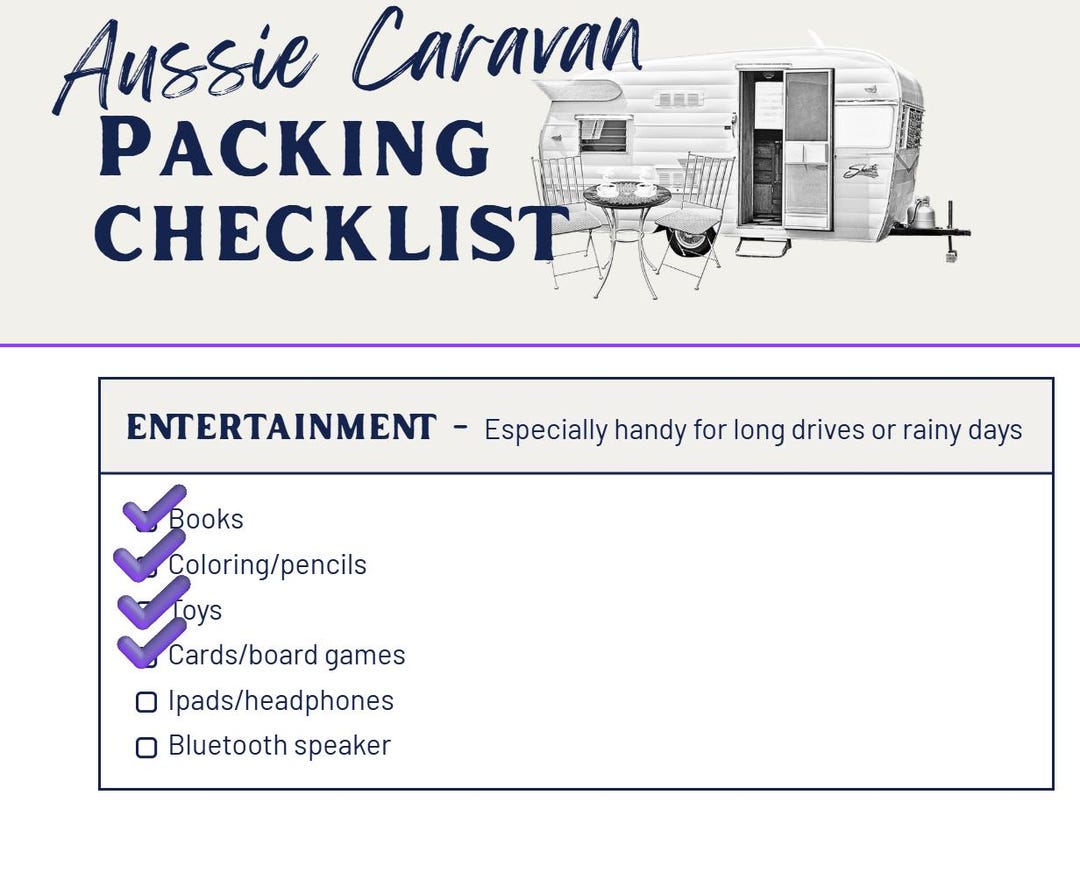 Family Caravan Packing Checklist | Australian Caravan Setup & Pack-down ...