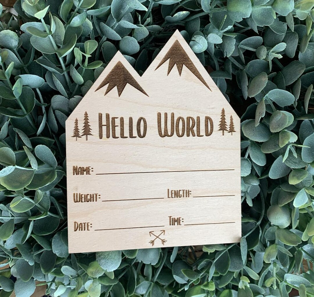 Baby Announcement Sign With Birth Stats Sign for Newborn Baby Name ...