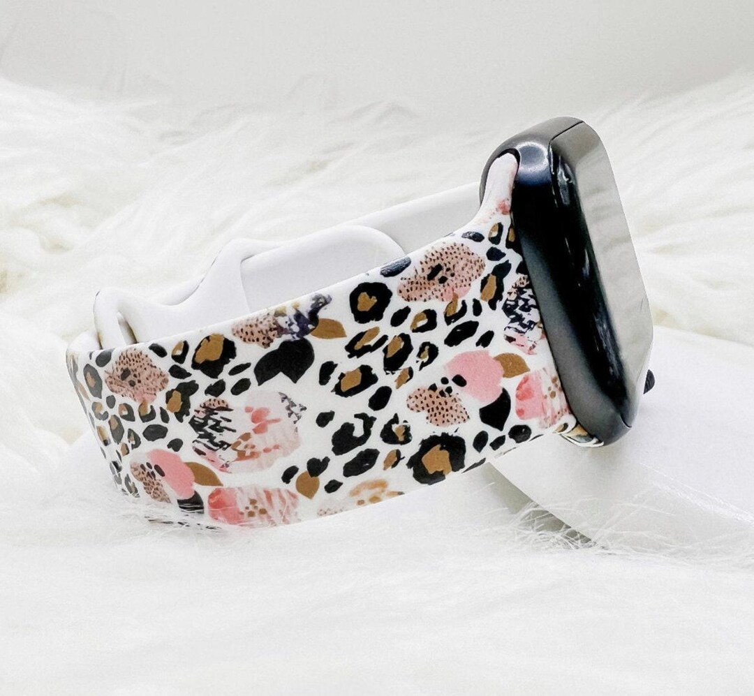 Floral Leopard Watch Band Compatible With Apple Watch Fitbit Samsung - Etsy